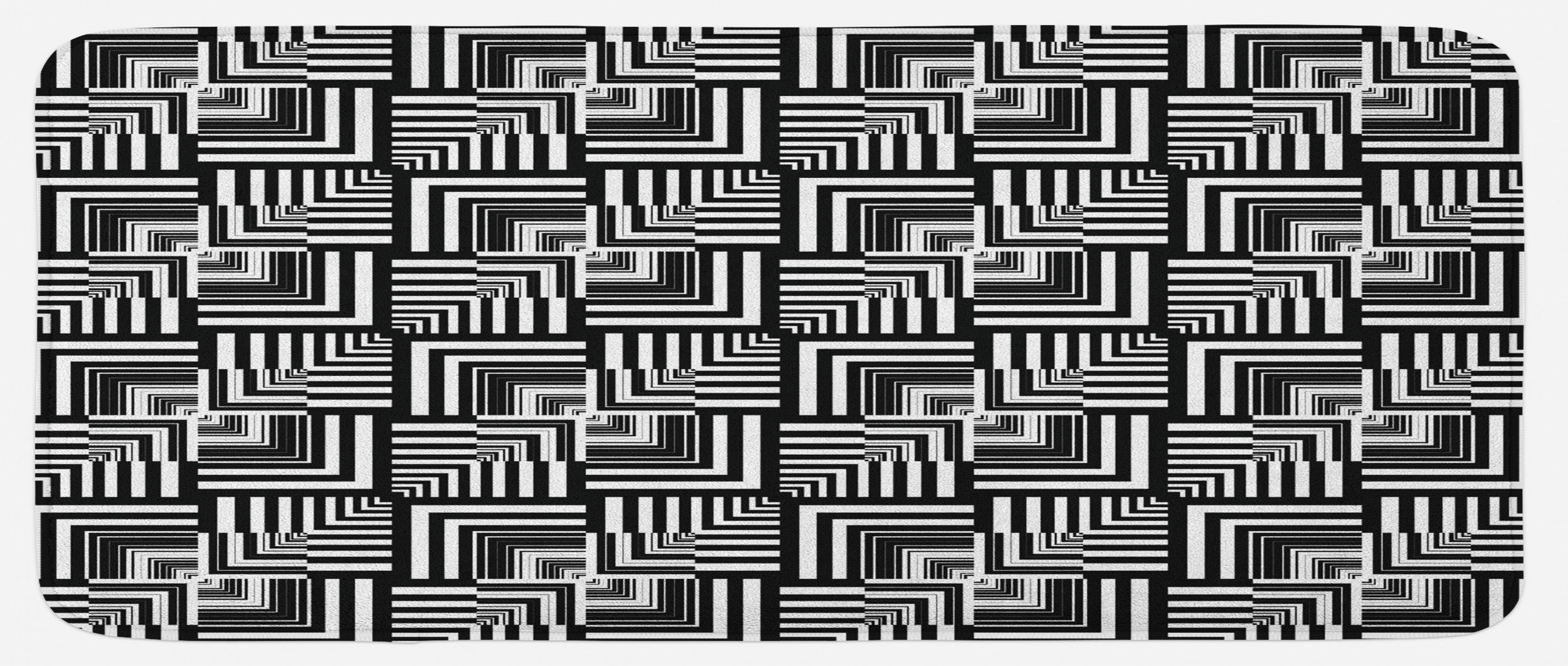 East Urban Home Geometric Op Art Pattern Unusual Checked Optical ...