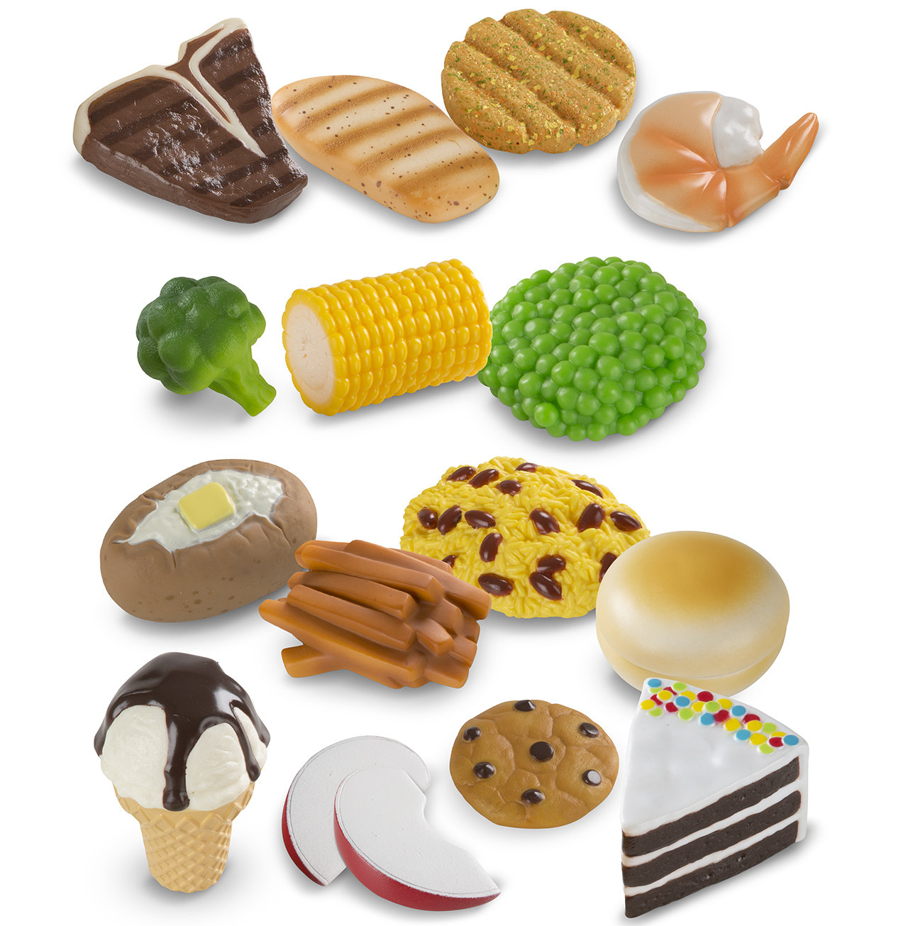 Melissa & Doug Combine and Dine 18 Piece Dinners Play Food Set ...