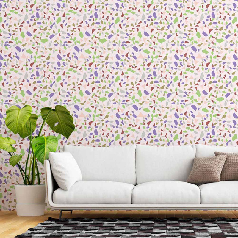 Wrought Studio™ Ariene Granite 8.5' L x 24" W Peel and Stick Wallpaper ...