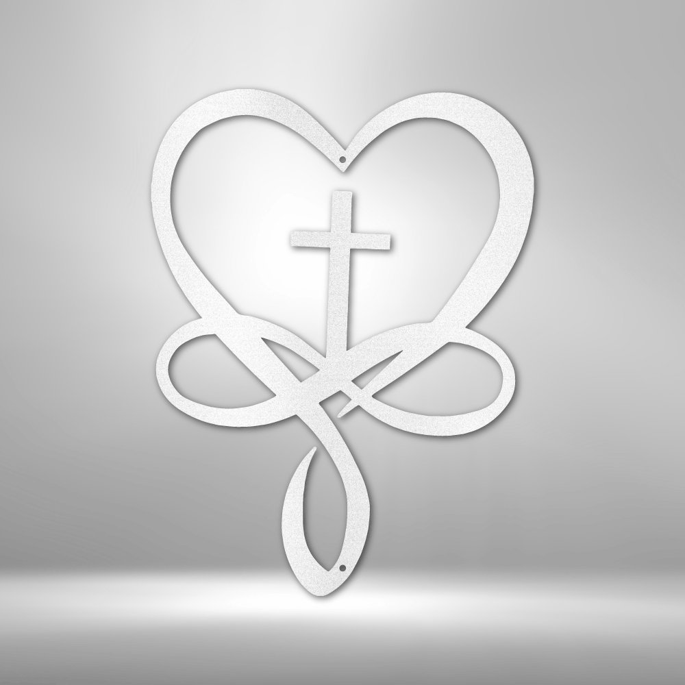 Astoria Grand Love Infinity Cross Steel Sign Wall Decor - Wayfair Canada