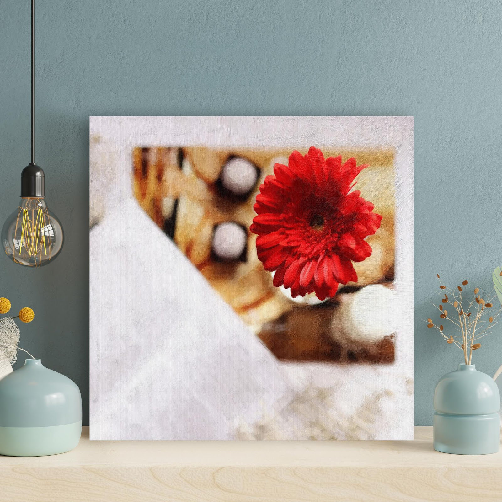 Latitude Run® Red Cluster Flower - 1 Piece Rectangle Graphic Art Print ...