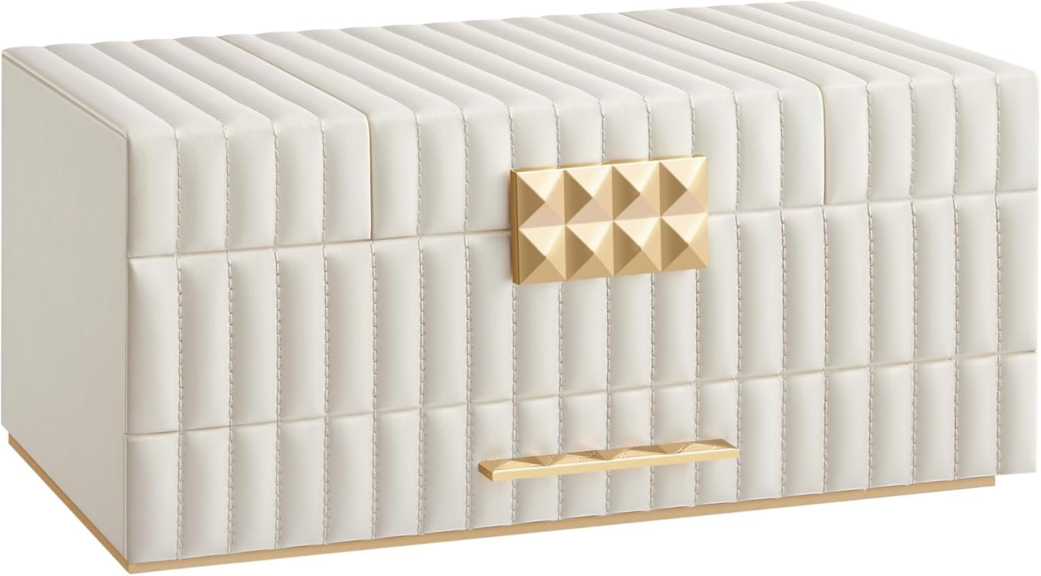 Mercer41 HOME Large Capacity Jewelry Box With Mirror, Jewelry Organizer ...