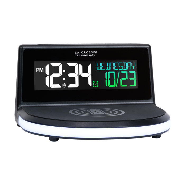 La Crosse Technology Digital Electric Tabletop Clock with Alarm in ...