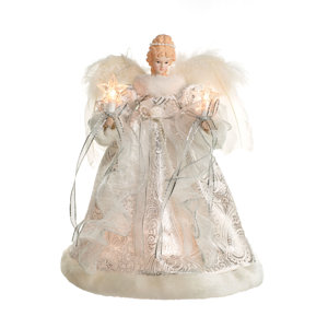 The Holiday Aisle® White Wood Tree Topper - Lighted & Reviews | Wayfair