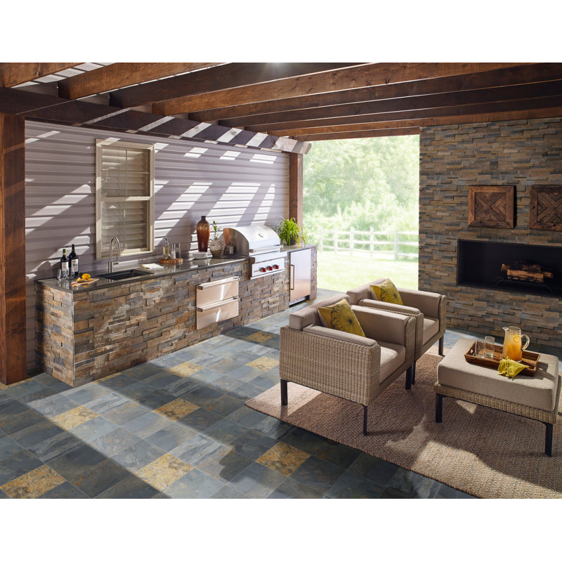 MSI Rustic Gold 12" x 12" Gauged Slate Field Tile & Reviews | Wayfair