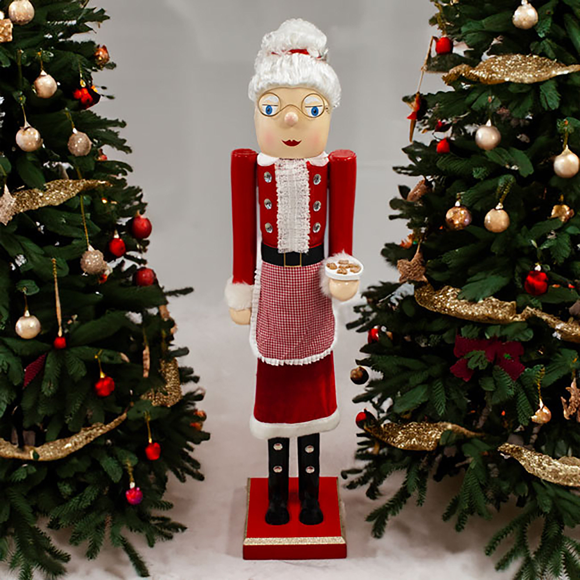 The Holiday Aisle® Mrs Claus Nutcracker Statue | Wayfair