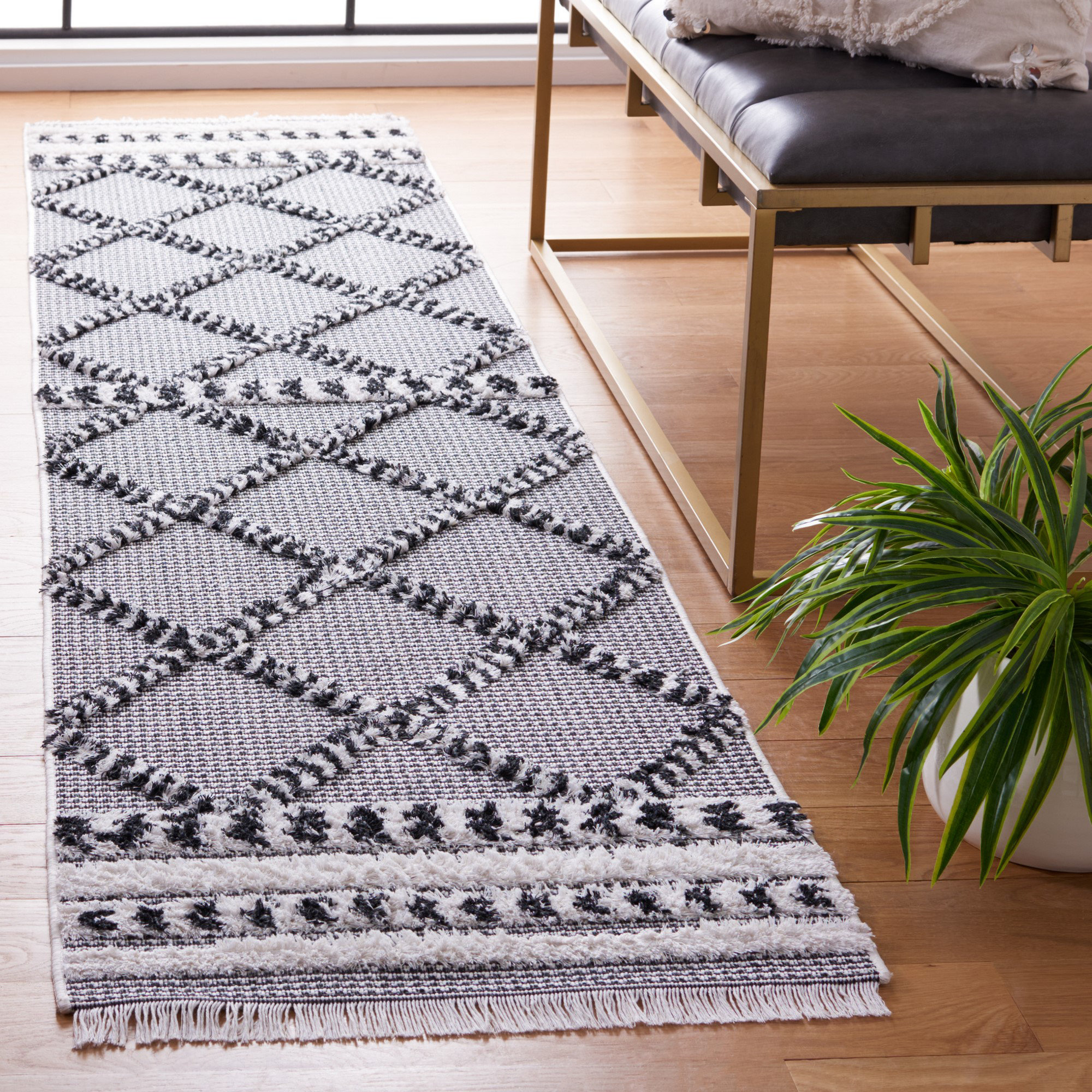 Foundry Select Augustine 714 Area Rug In Black / Ivory - Wayfair Canada