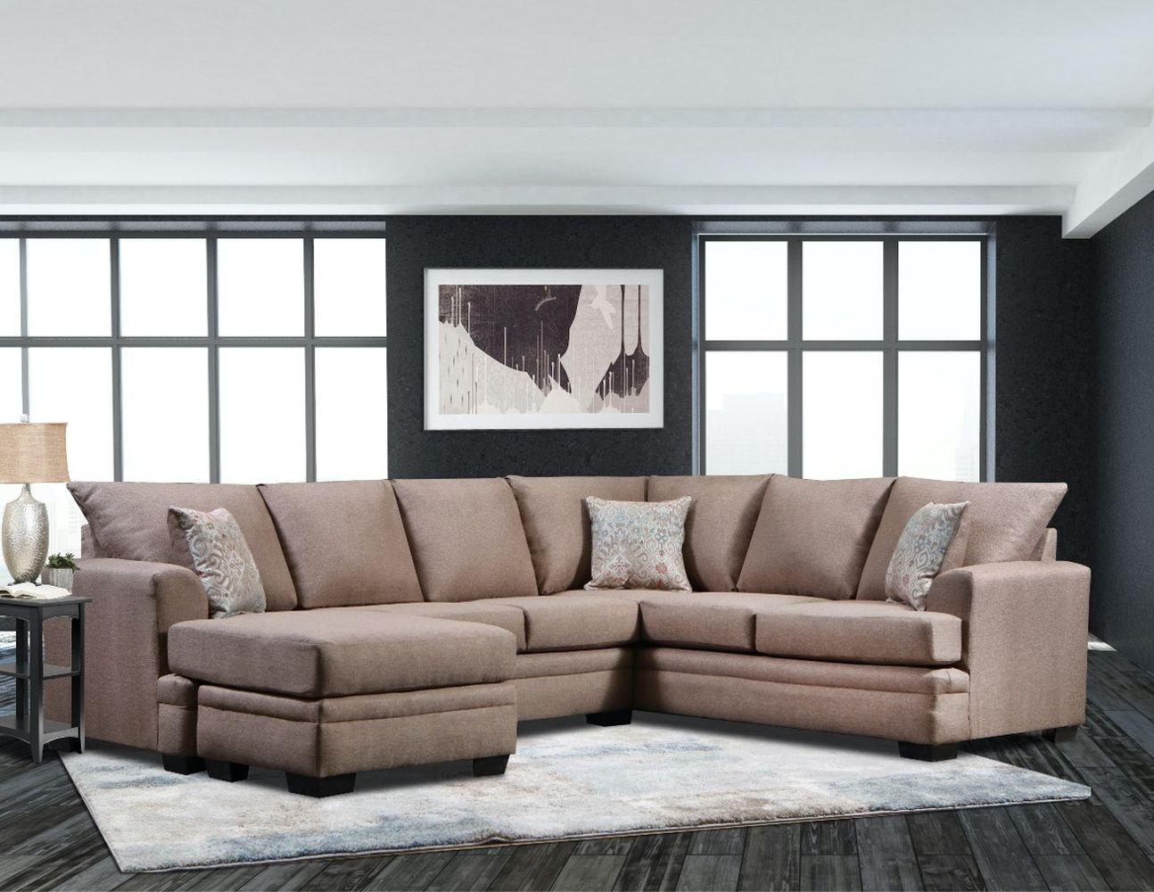 Ebern Designs Symona 2 - Piece Upholstered Sectional | Wayfair