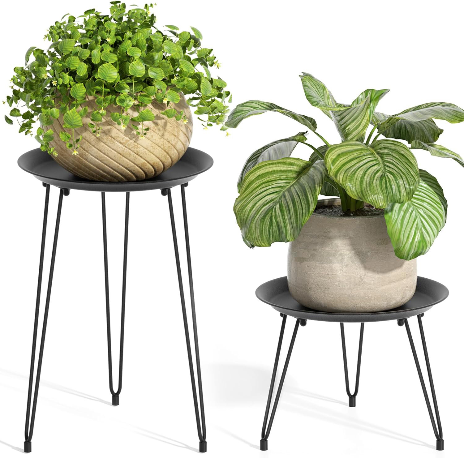 17 Stories Plant Stand Indoor, Metal Plant Stand Round Plant Table ...