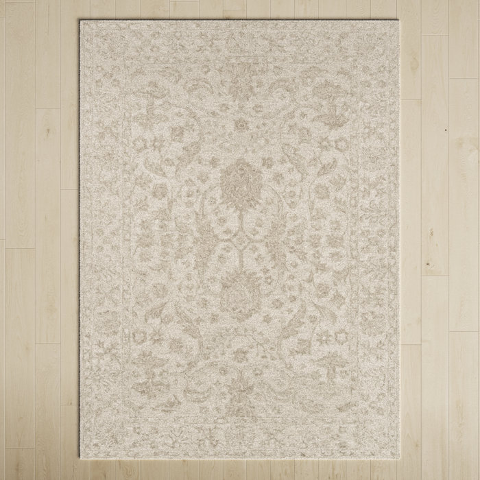 Cece Handmade Tufted Wool Beige Rug & Reviews | Birch Lane