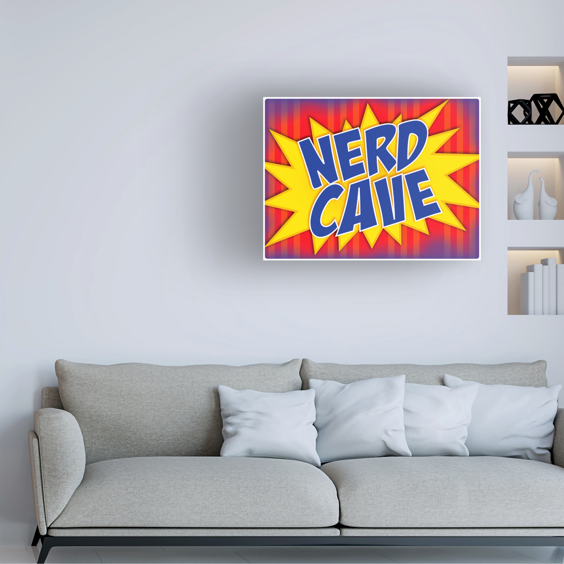 Trinx Nerd Cave Comic by RetroPlanet - Wrapped Canvas Print | Wayfair