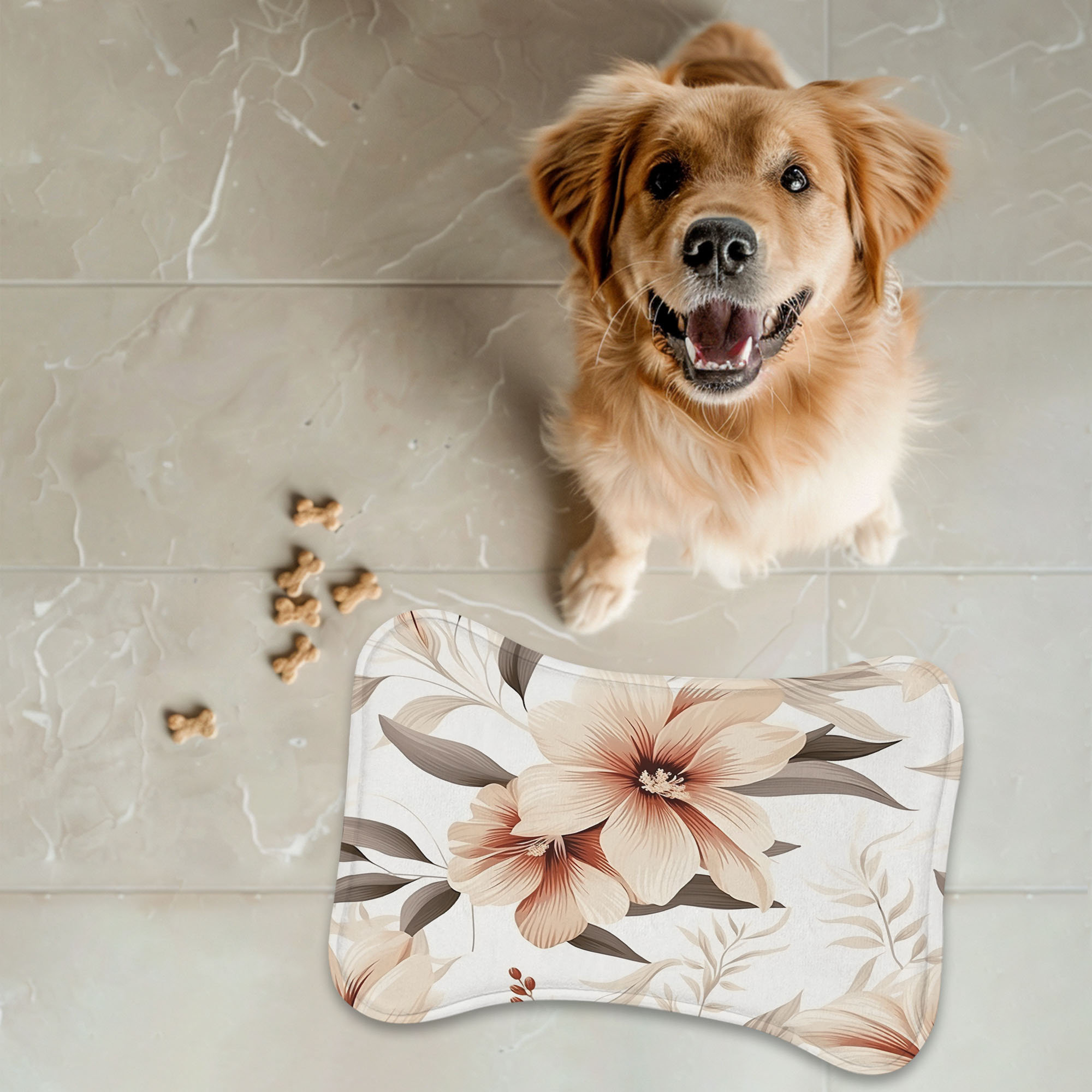 MentionedYou Wild Leaves - 1 Piece Bone Shape Feeding Mat | Wayfair