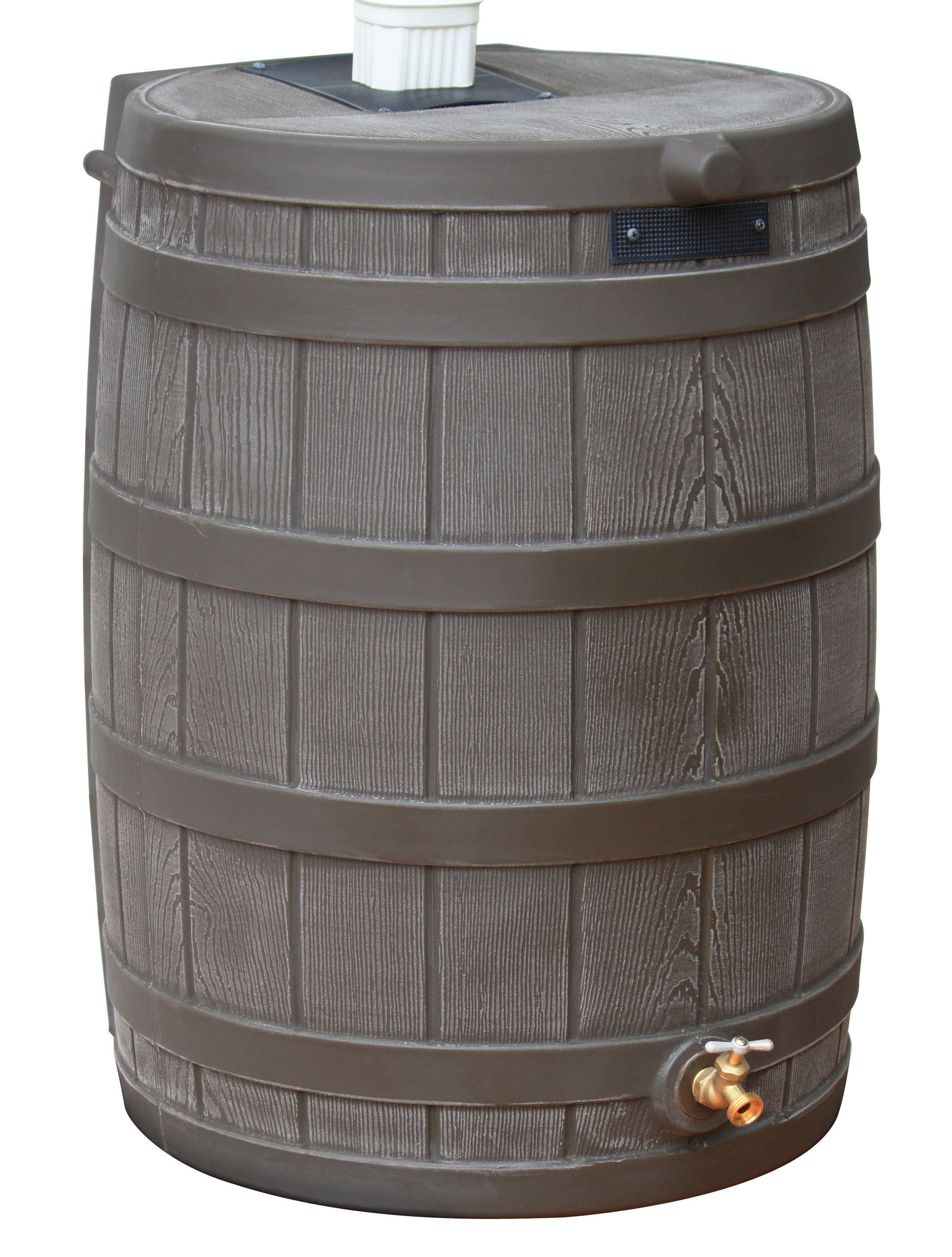 Good Ideas Rain Wizard Whiskey Style Rain Barrel with Overflow and ...