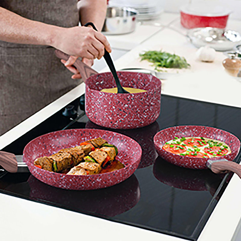 CS KOCHSYSTEME 5 Pieces Aluminum Non Stick Cookware Set & Reviews | Wayfair