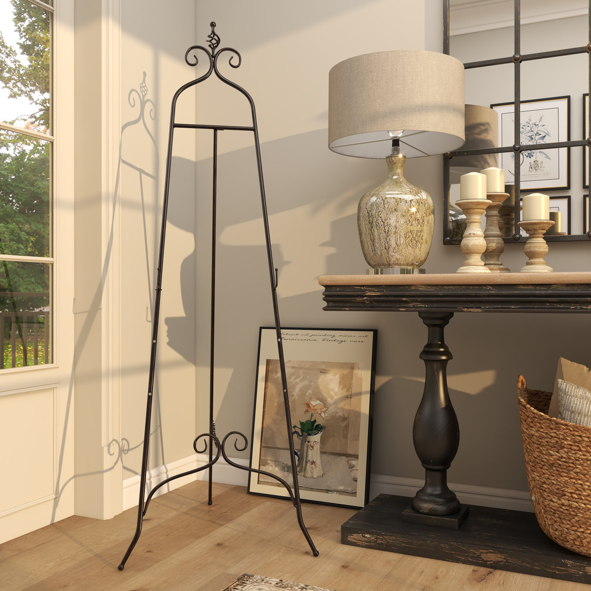 Cole & Grey Folding Metal Tripod Display Easel & Reviews | Wayfair