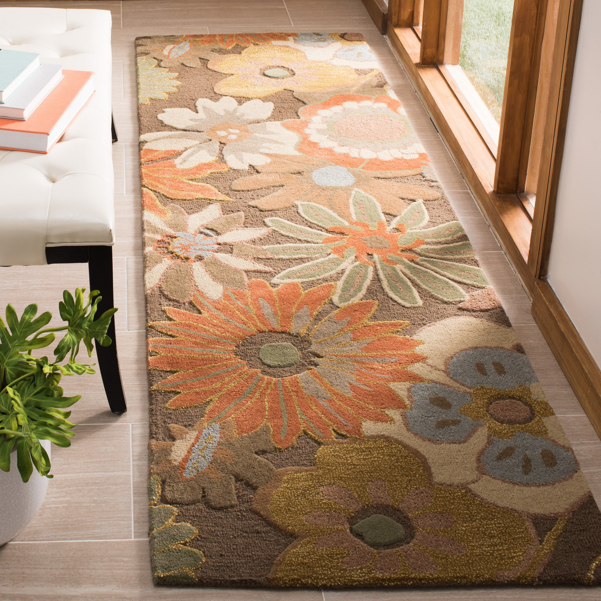 Red Barrel Studio Soho Hand Tufted Wool And Viscose Floral Rug ...