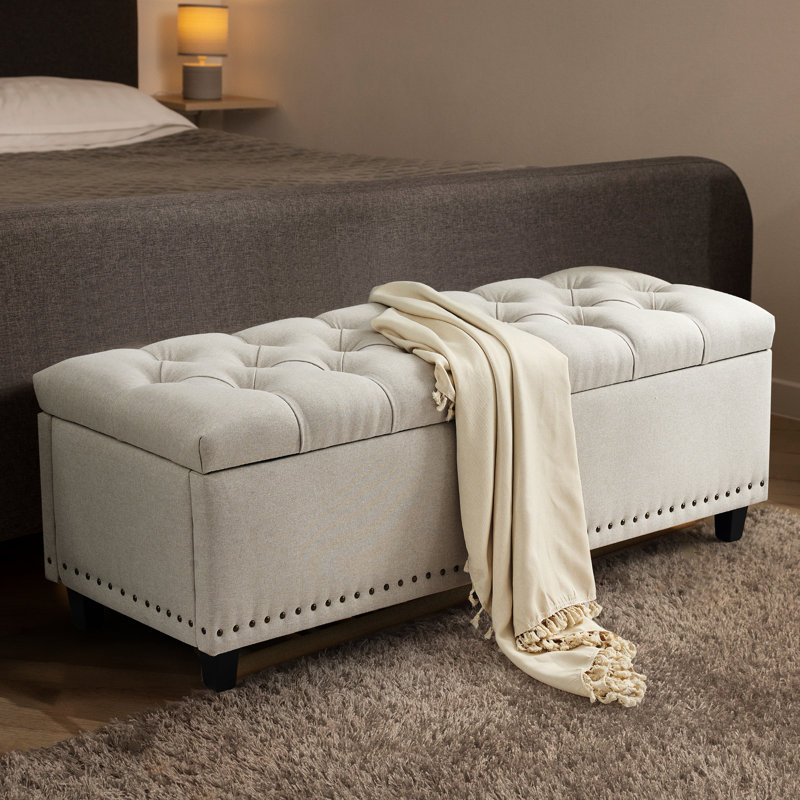 Latitude Run® 50.78” Tufted Upholstered Storage Ottoman & Reviews | Wayfair