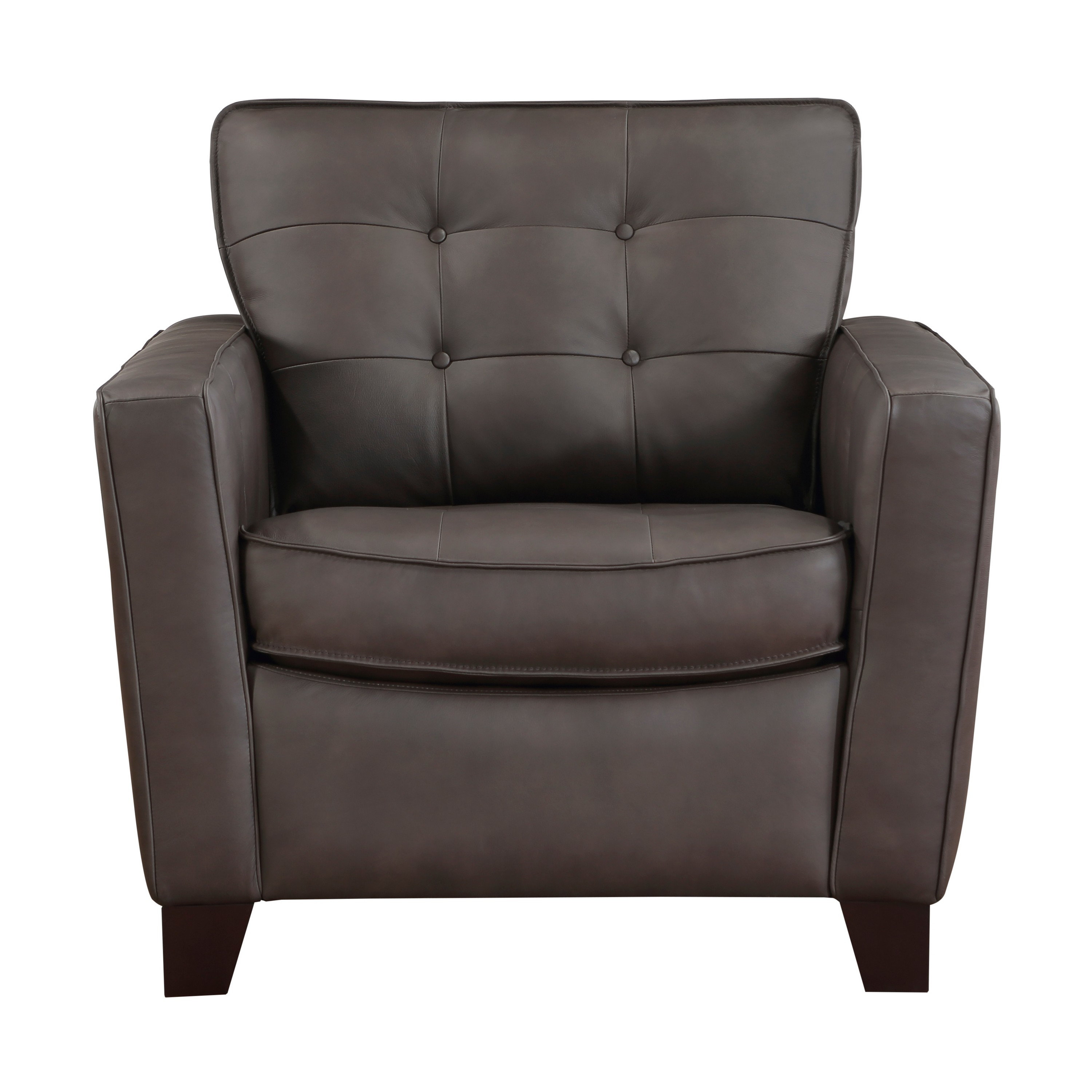 Latitude Run® Sasnett 38.5'' Wide Tufted Genuine Leather Armchair | Wayfair