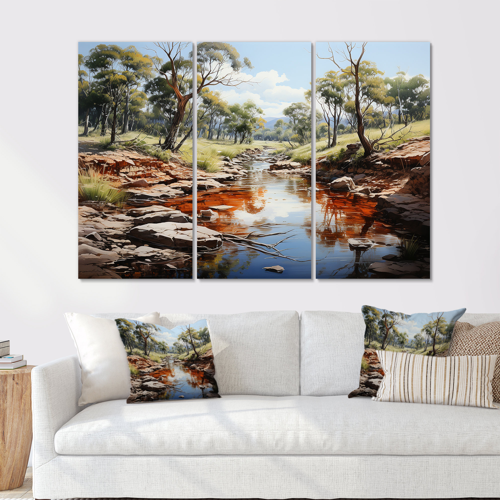 Millwood Pines Watercolor River In Afica - River Decor Wall Decor Set ...
