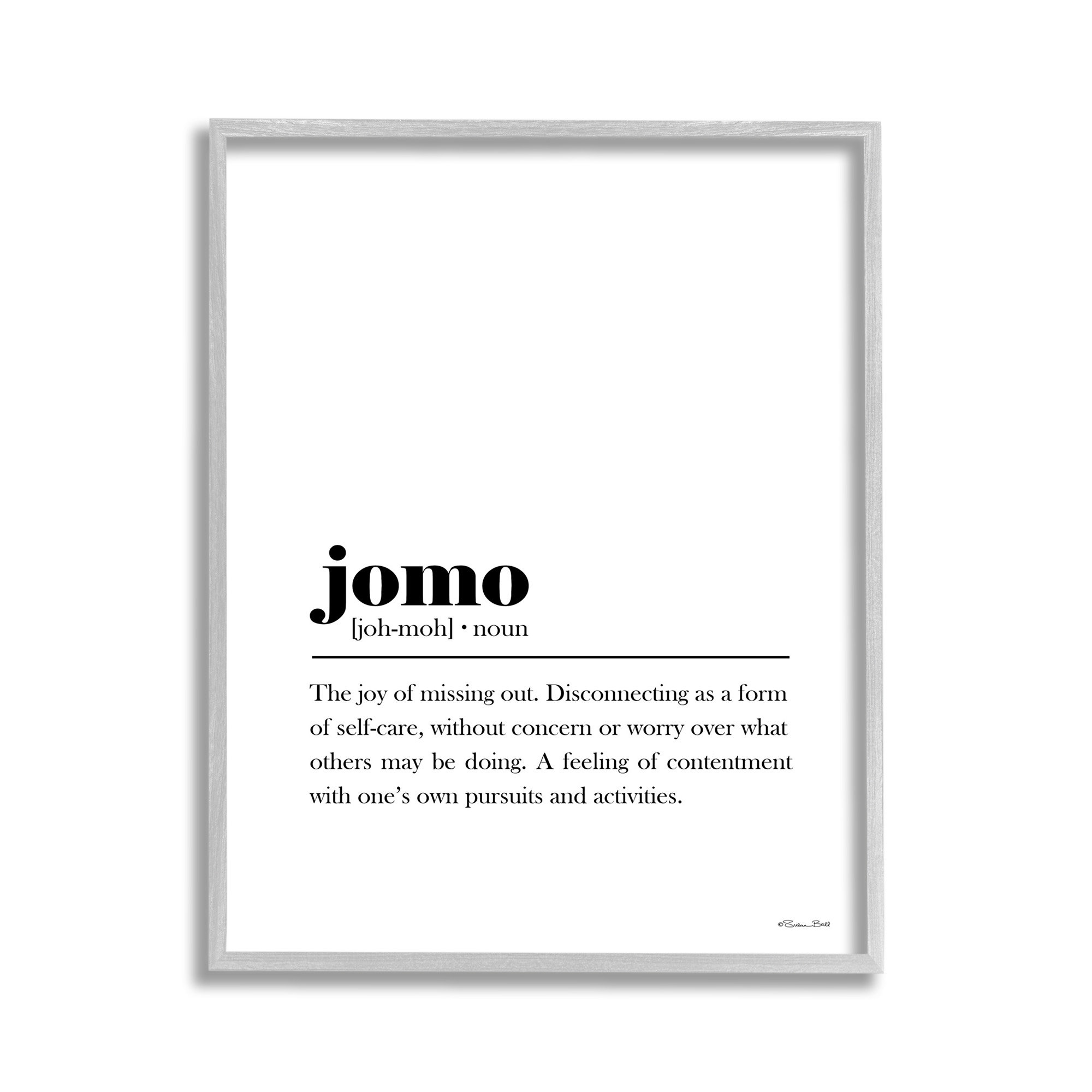 Stupell Industries Jomo Bathroom Definition Giclee Art by Susan Ball ...