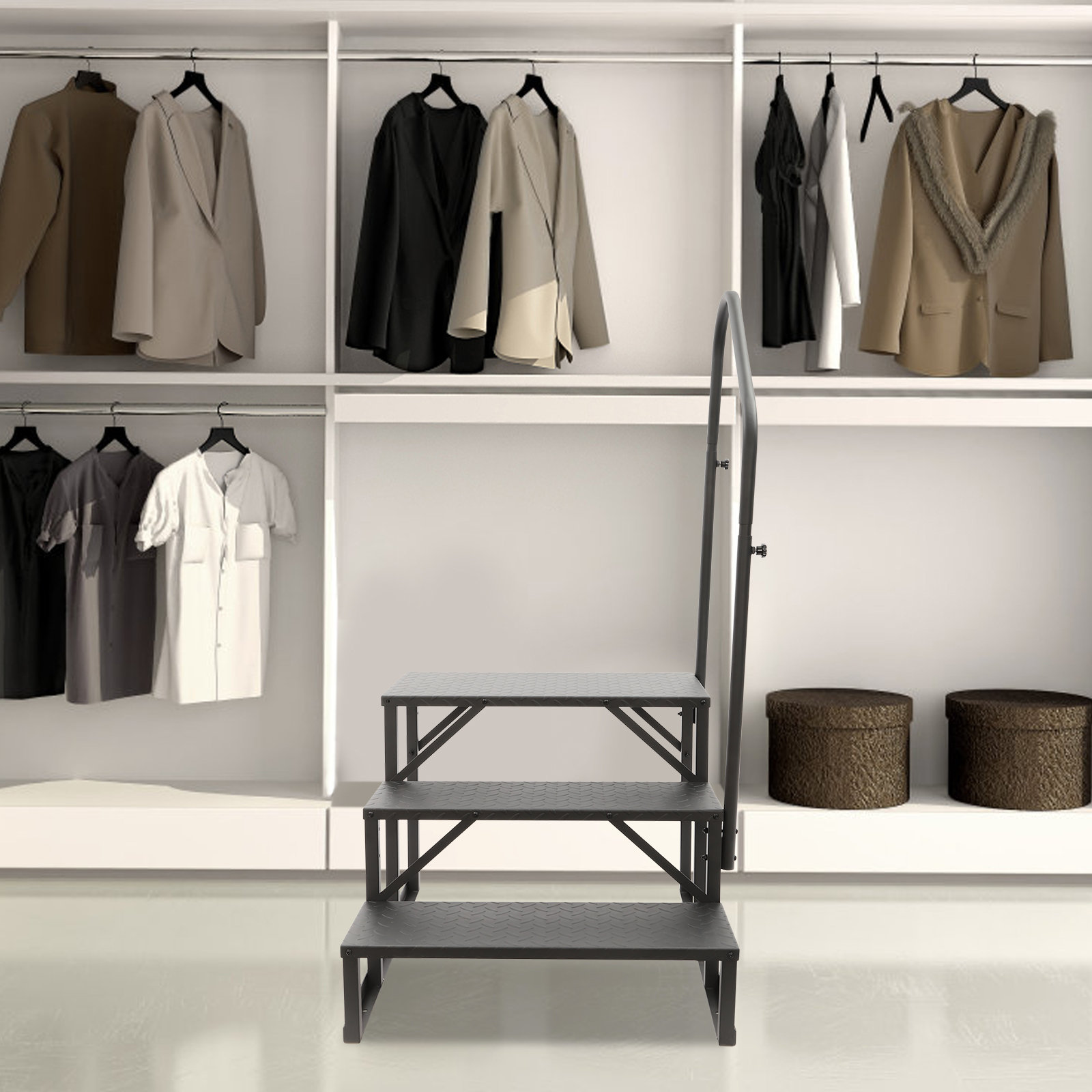 WFX Utility™ Porch Steps With Handrails | Wayfair