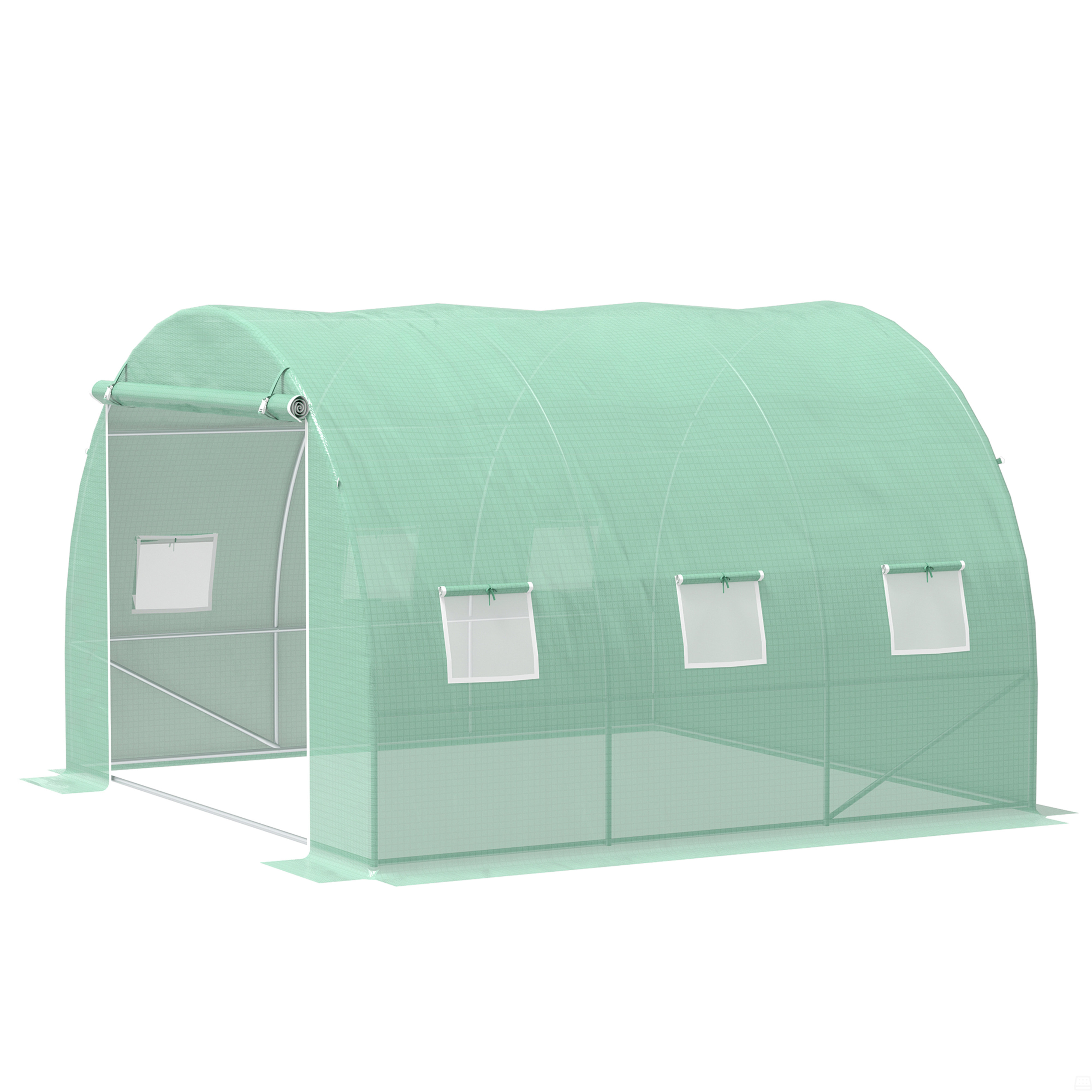 KAQCVIN Walk-In Tunnel Hoop Greenhouse, Polyethylene PE Cover, Steel ...