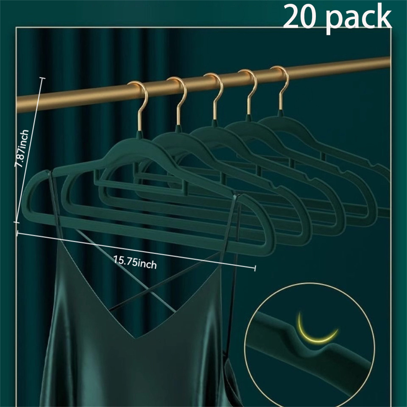 Rebrilliant Velvet Flocked Clothes Hangers | Wayfair