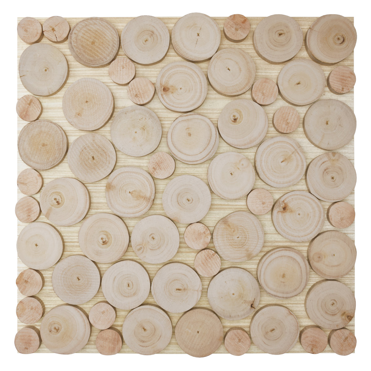 Ekena Millwork 11 7/8"W x 11 7/8"H x 1/2"P Timbercut Wood Mosaic Wall ...