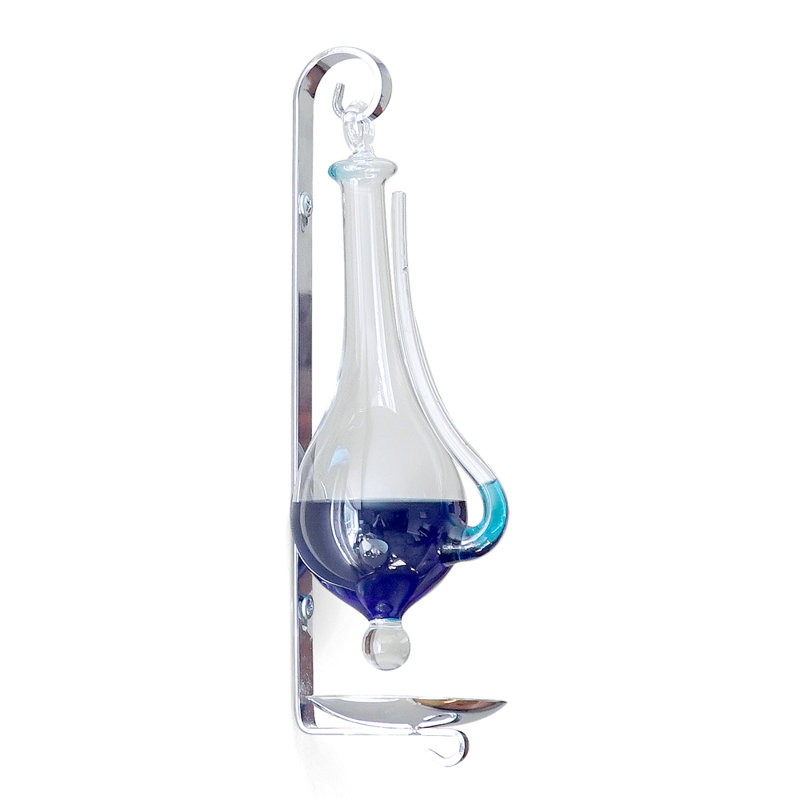 Ambient Weather Weather Storm Glass Wall Mount Liquid Barometer with ...