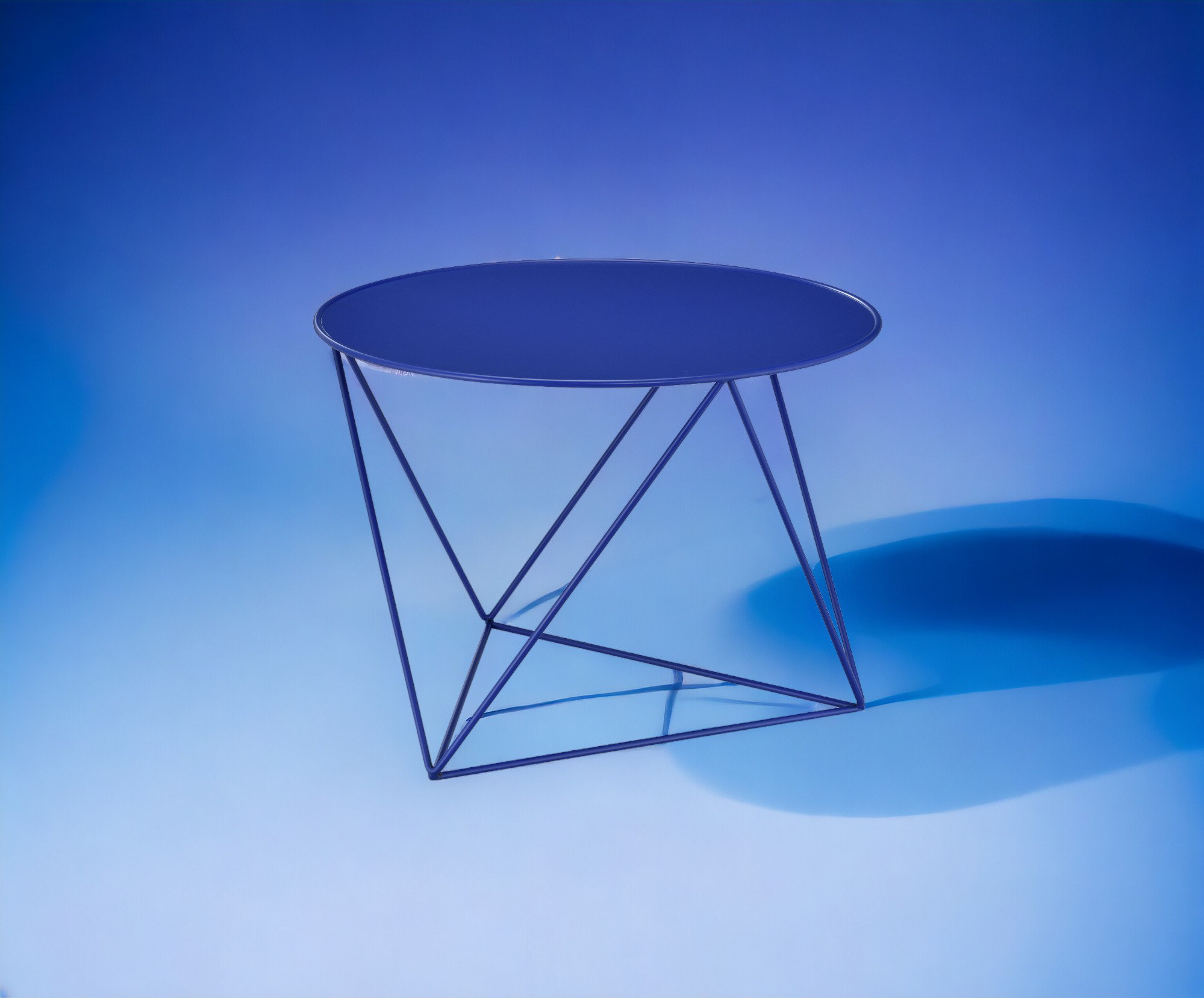 Ebern Designs Reginald Metal End Table with Triangle Legs | Wayfair