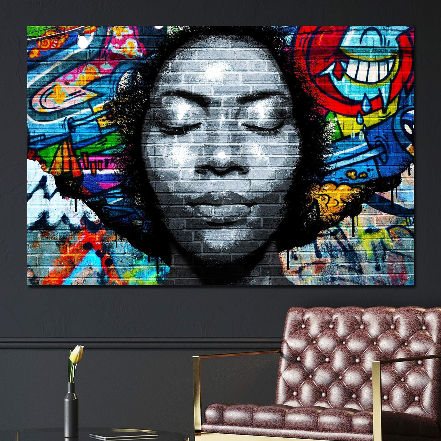 IDEA4WALL African American Black Women Vibrant Collage Graffiti ...