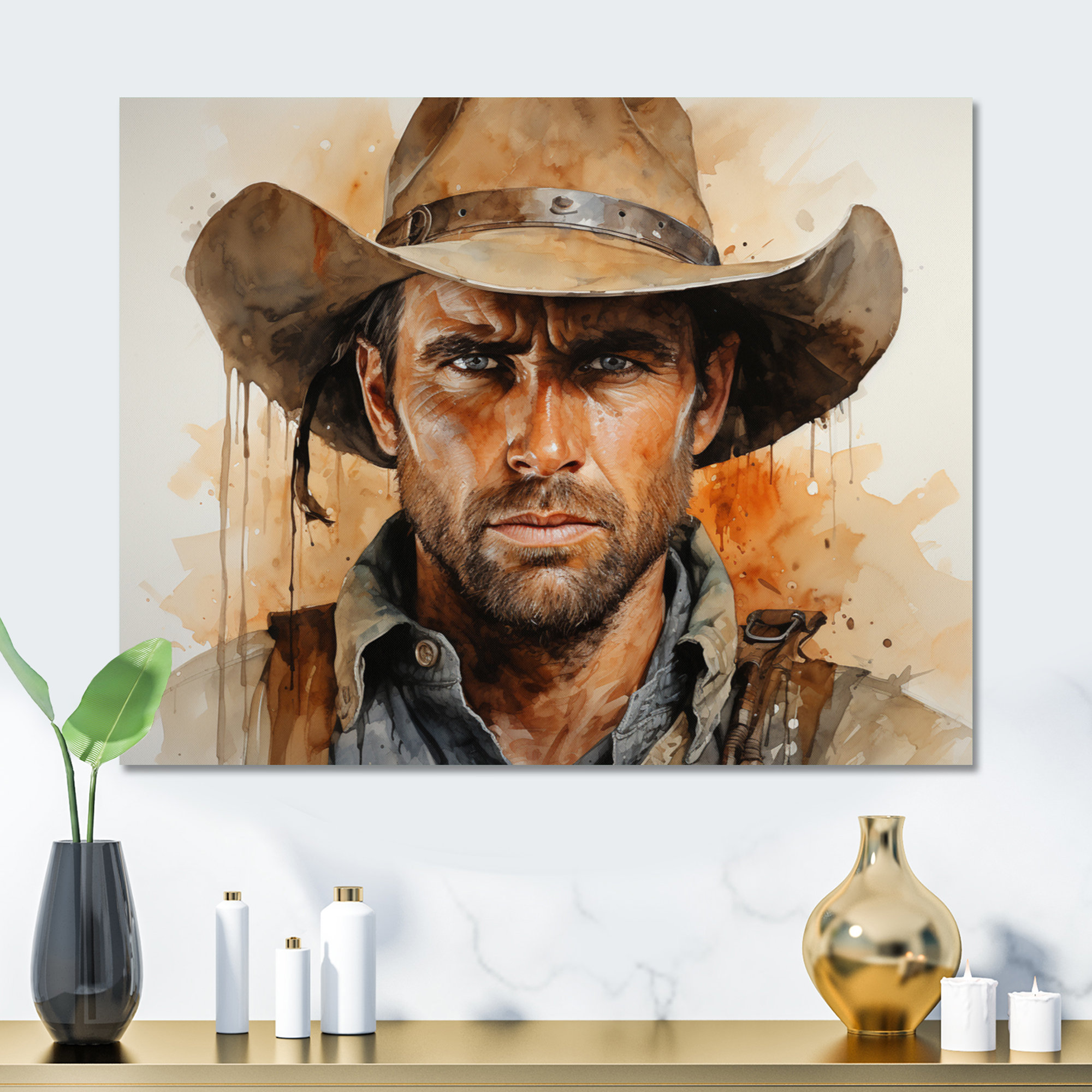 Winston Porter Cowboy Beneath The Wide - Cowboys Metal Wall Art ...