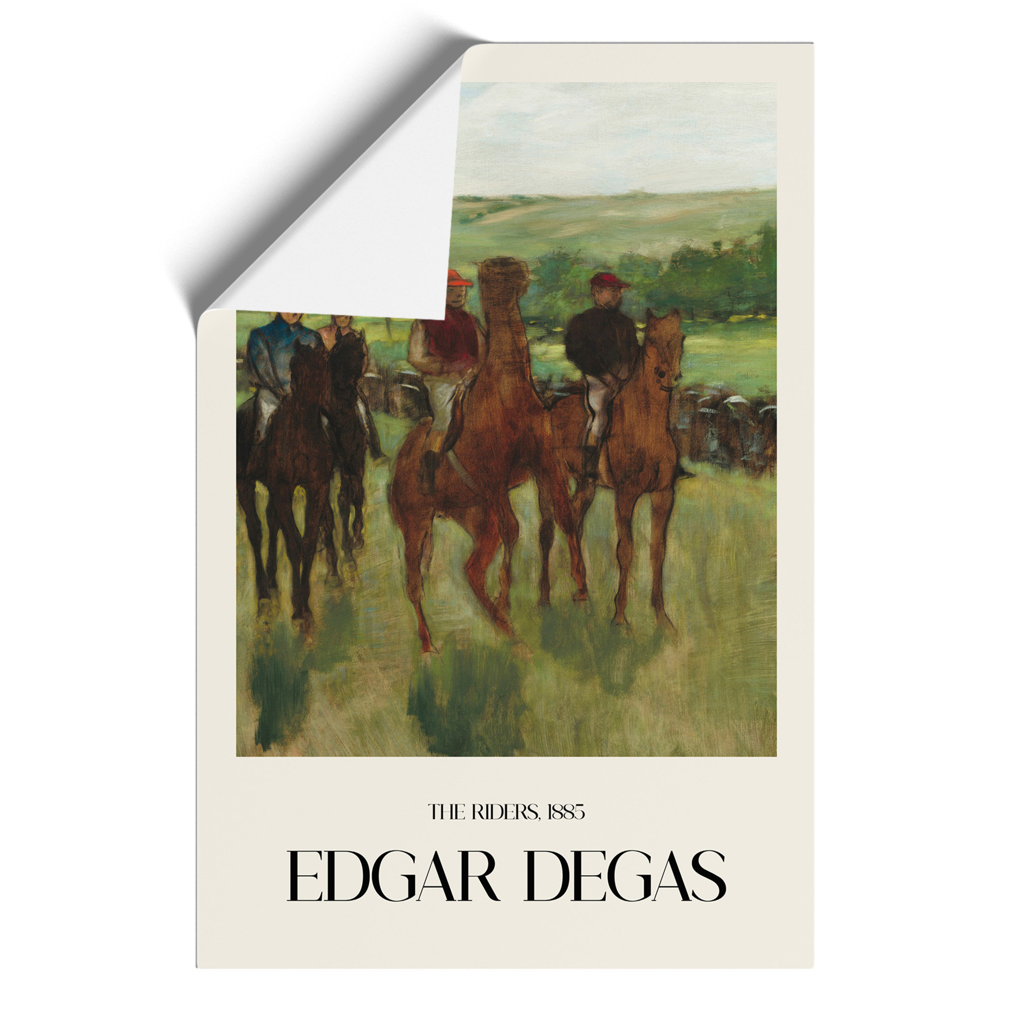 East Urban Home The Horse Riders by Edgar Degas - Unframed Graphic Art ...