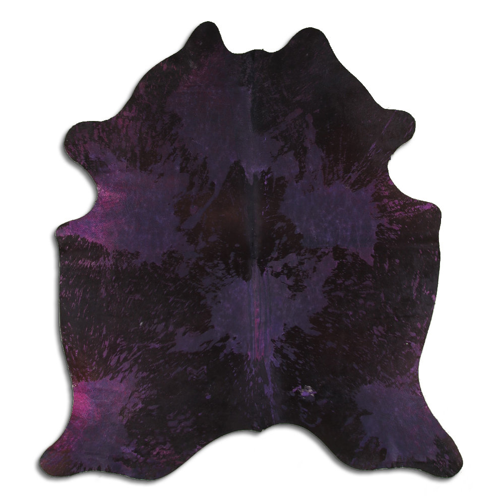 Foundry Select Waysus Tie Dye HAIR ON Cowhide Rug DISTRESSED PURPLE ...
