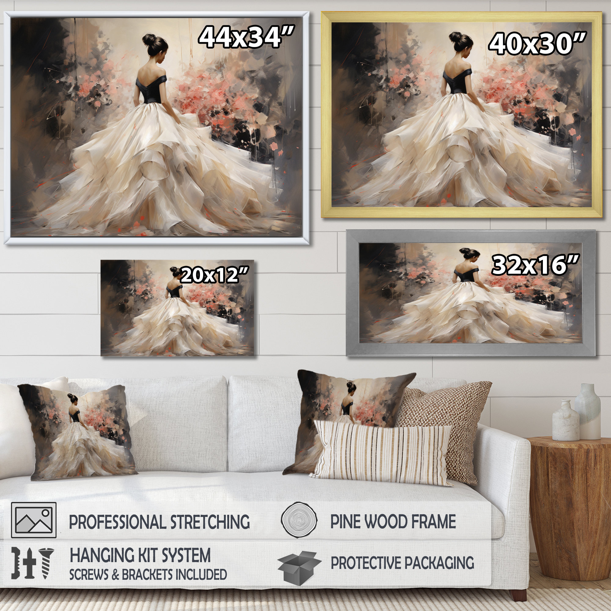 Red Barrel Studio® Fashion Pink Dress Elegance Unveiled III - Print ...