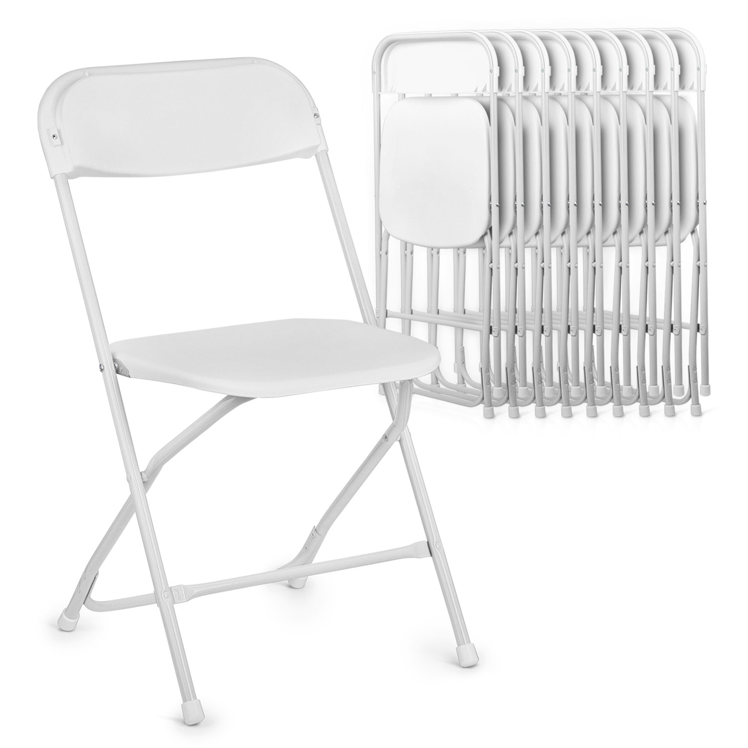 Inbox Zero Laione Plastic Stackable Folding Chairs, Patio Garden ...