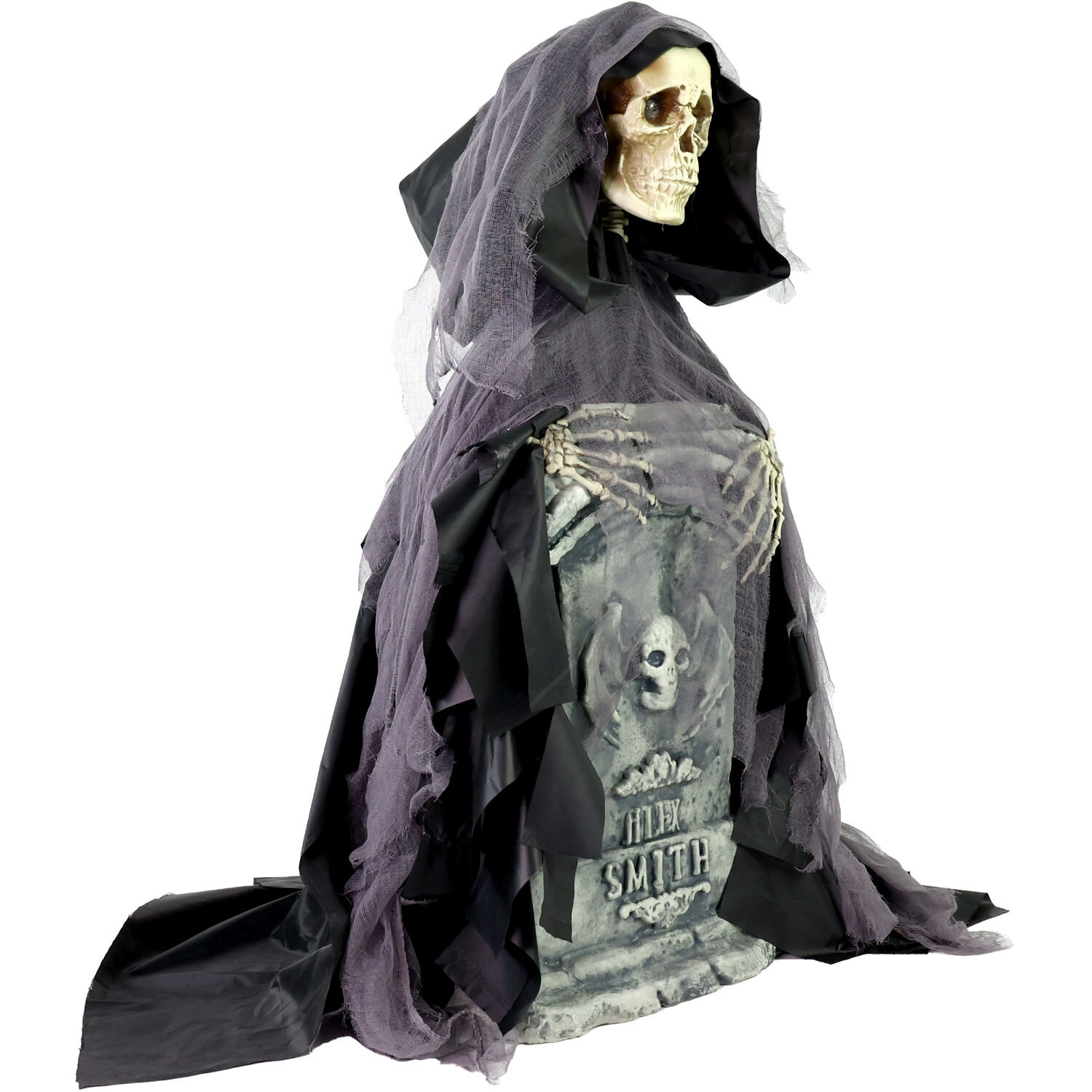 Haunted Hill Farm 3 ft. Touch-Activated Rising Reaper with Tombstone ...