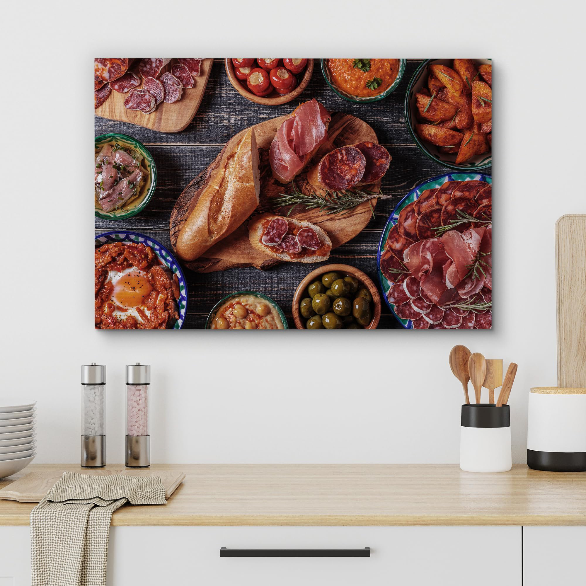 IDEA4WALL Kitchen Food Charcuterie Deli Meat Board Kitchen & Cooking ...
