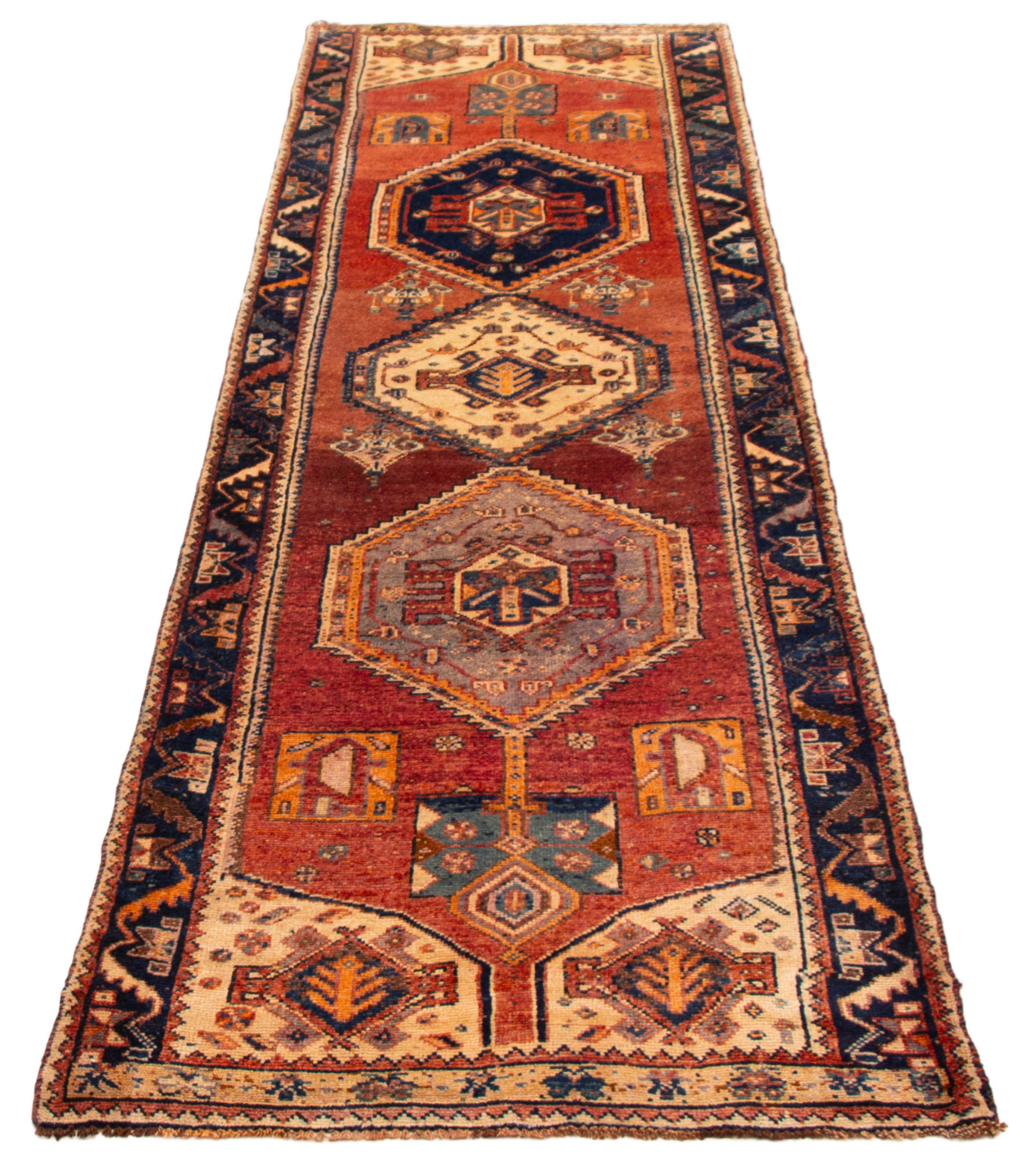 Bungalow Rose One Of Kind Handmade Melis Vintage Copper Rug 3'11" x 13 ...