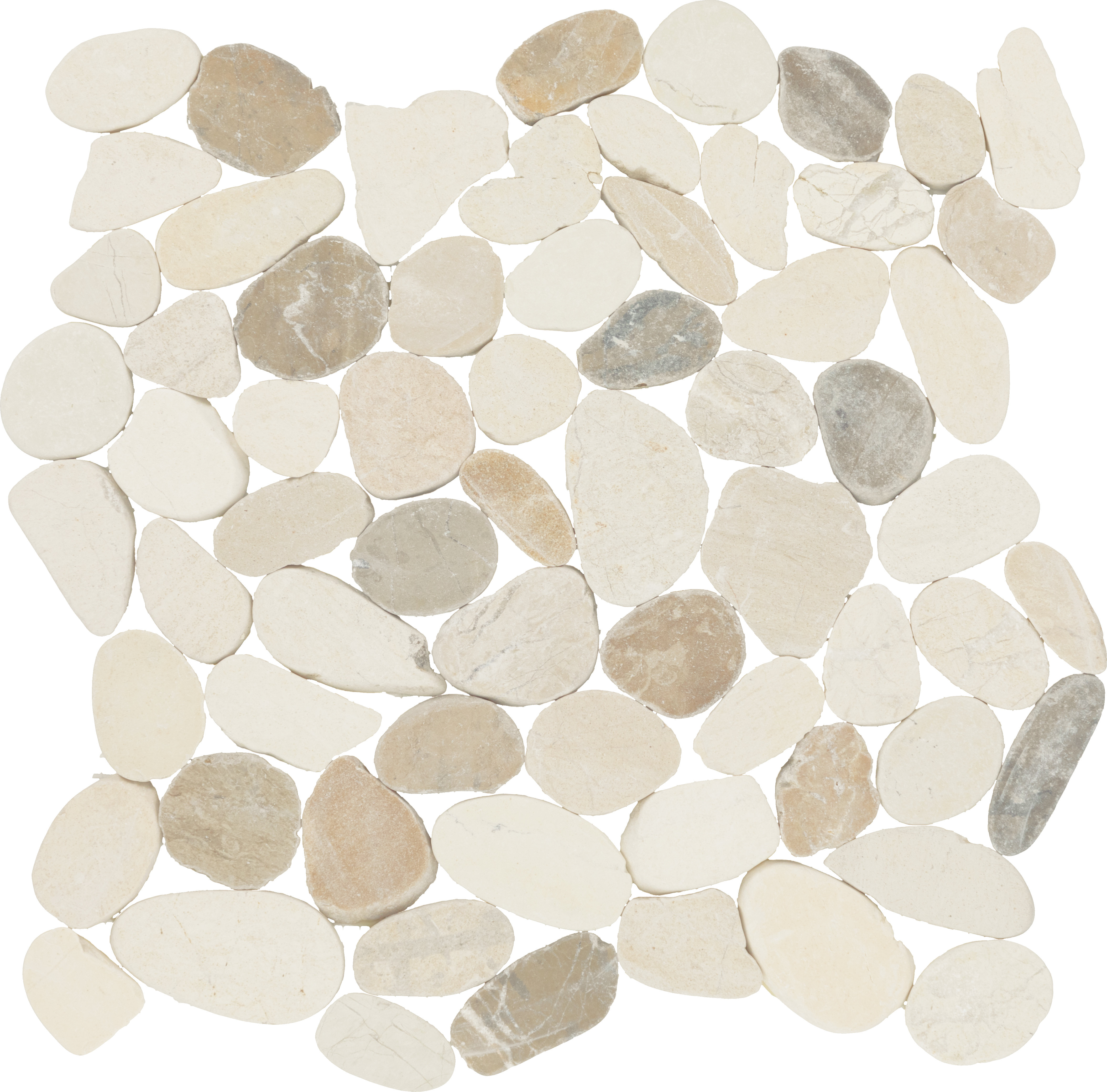 Daltile Pebble Oasis Natural Stone Flat Pebble Mosaic 12" x 12" (11 PC ...