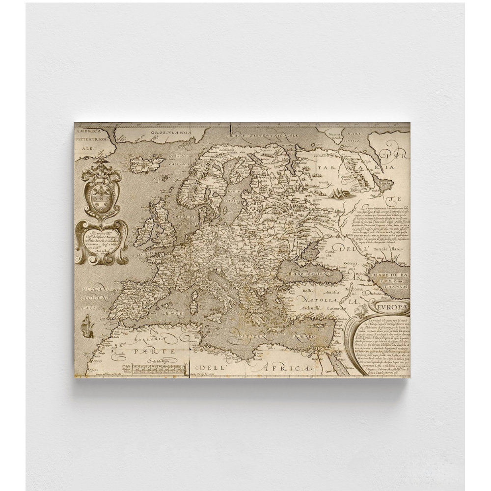 WeFrameArt Europe Map Print, Old Continent House Decor, Antique Map Of ...