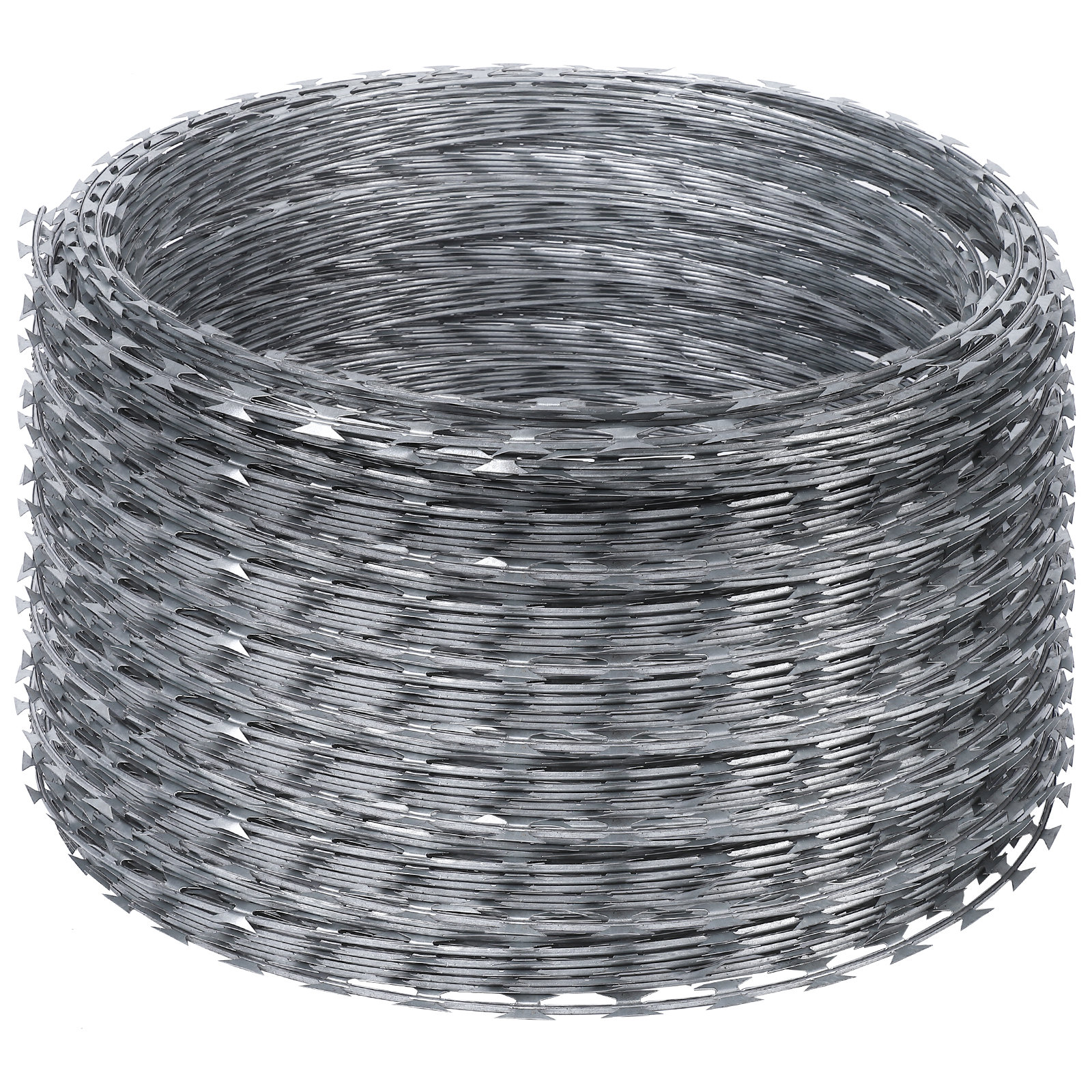 FDFK 500 Ft Razor Fence, Concertina Wire, Weather Resistant, Galvanized ...