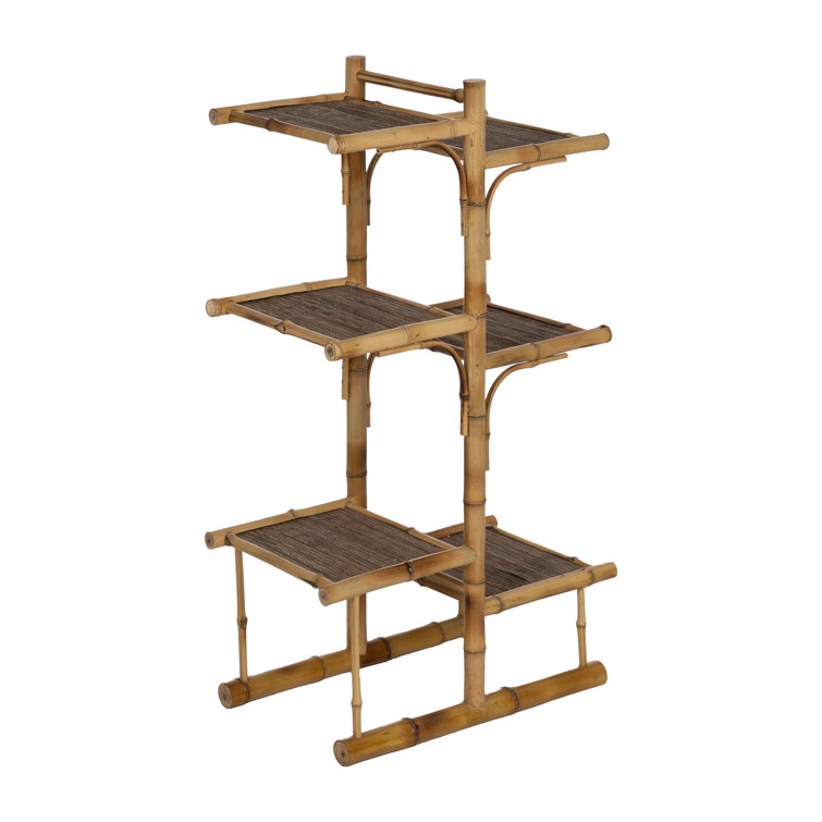 Bay Isle Home 57cm W Bamboo / Rattan Shelving Unit | Wayfair.co.uk