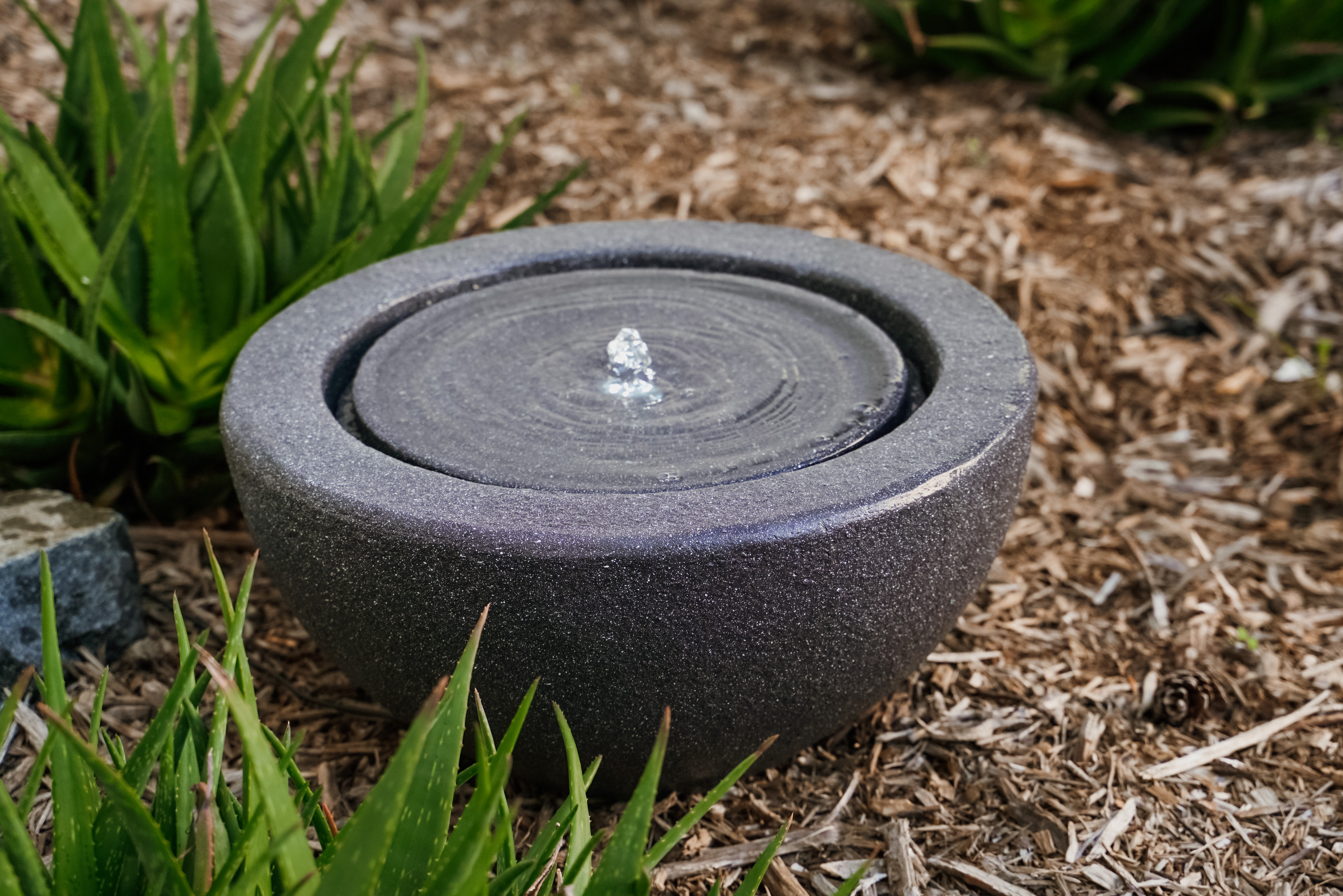Ebern Designs Amaarah Resin Round Sphere Tabletop Water Fountain ...
