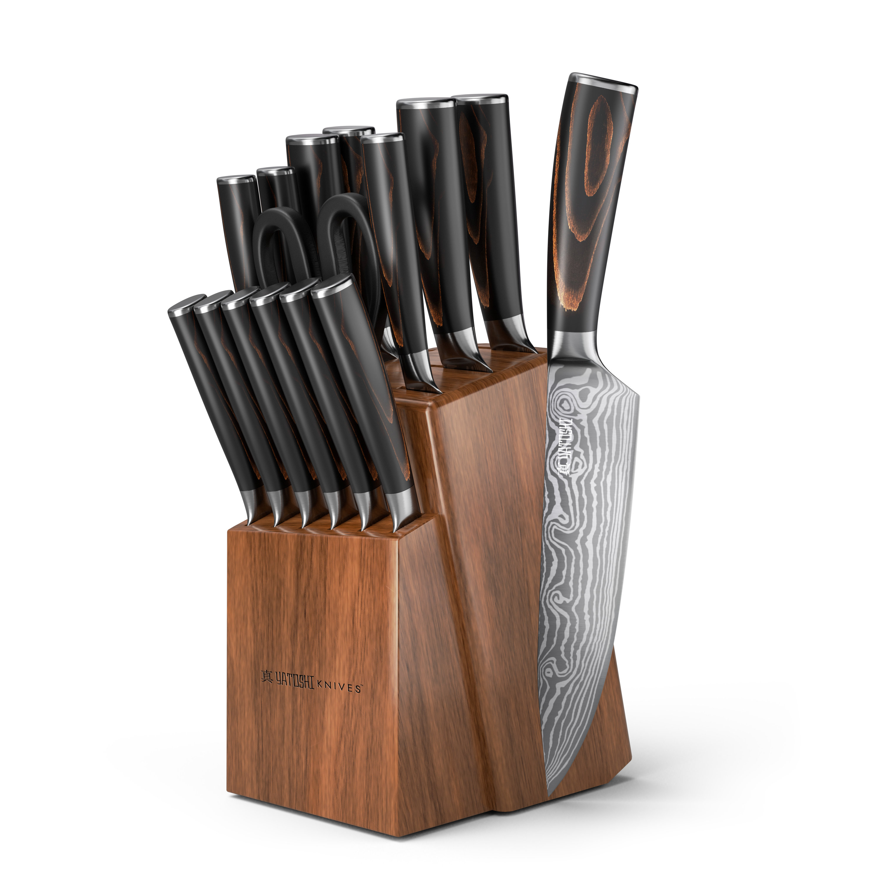 Yatoshi Knives Professional Kitchen Knife Block Set- Classic | Wayfair