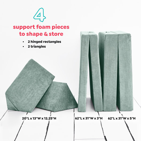 Yourigami Kids and Toddler Play Couch, Convertible Folding Sofa ...