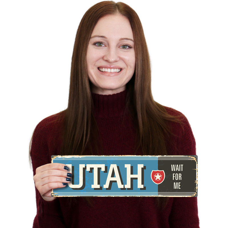 SmartSign Vintage Utah State Sign | Wayfair