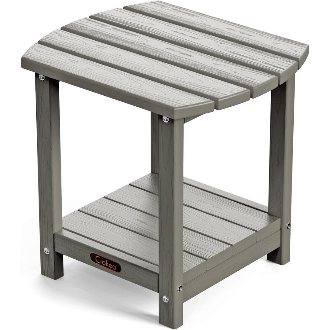 Rosecliff Heights Outdoor Side Table, 2-Tier Sturdy Patio End Table ...