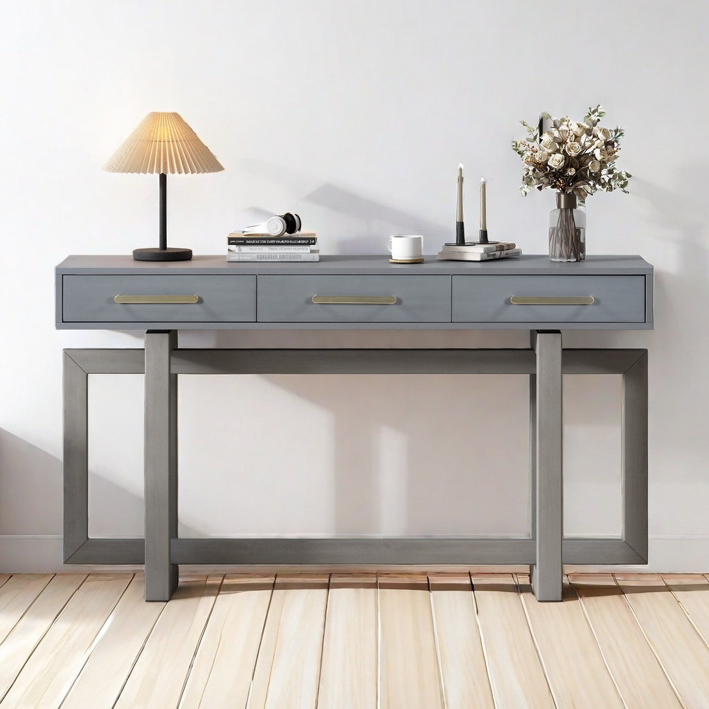 Mercer41 Elegant Console Table With Three Drawers, Extra Long Entryway ...