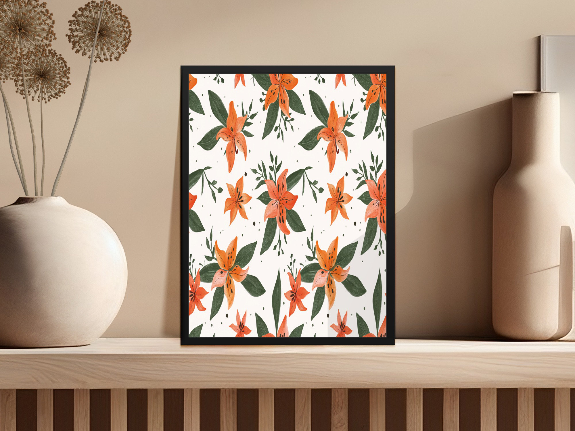 Brayden Studio Vibrant Floral Arrangement Pattern Home Decor Design ...